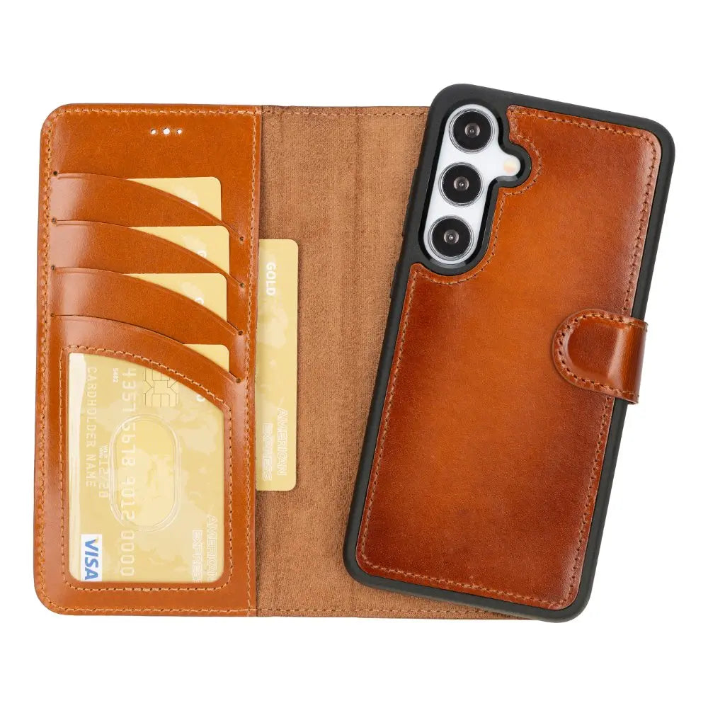Samsung Galaxy S25 Plus Leather Wallet Case, 4 Card Holder – VENOULT