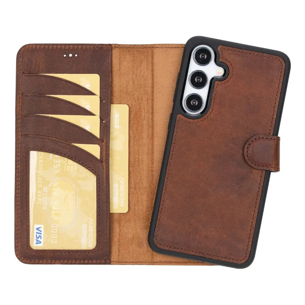 Samsung Galaxy S25 Plus Leather Wallet Case, 4 Card Holder – VENOULT