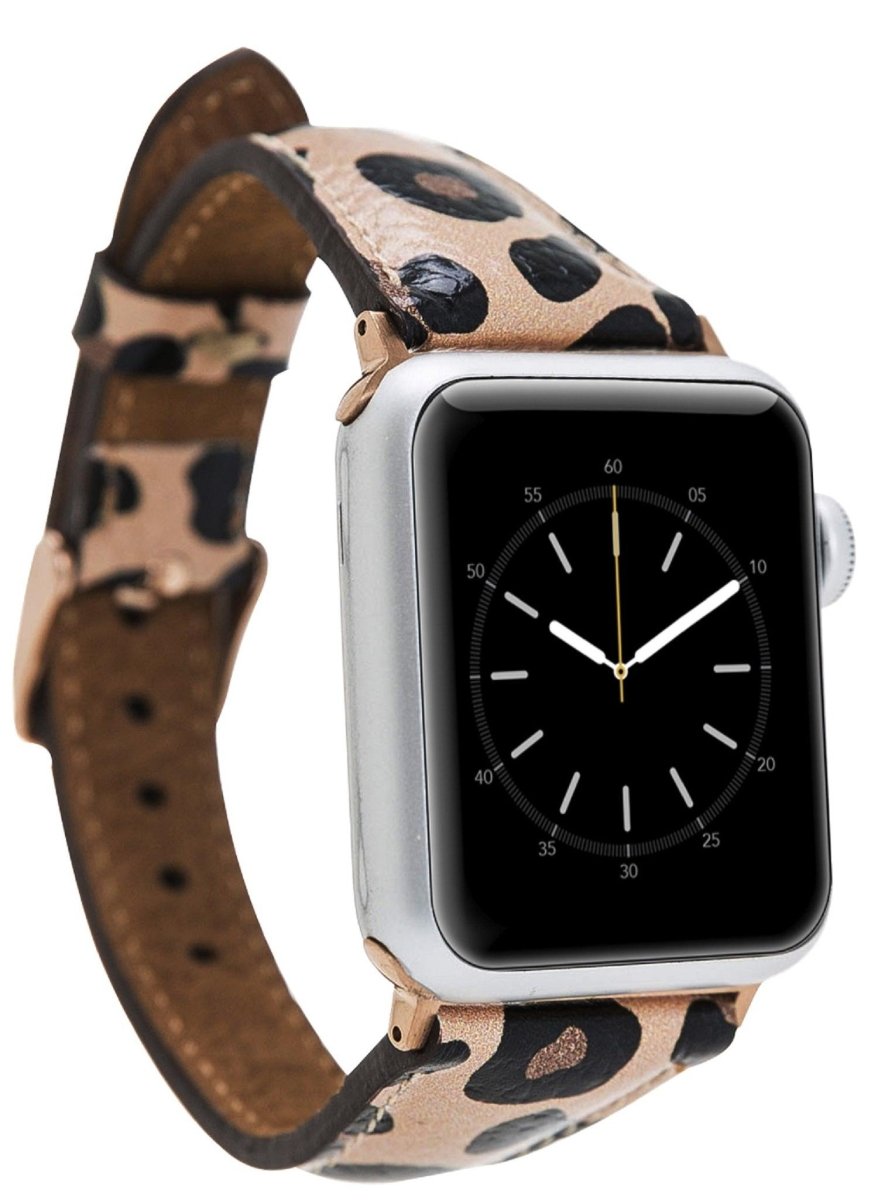 Leopard Leather Slim Apple Watch Band for Women iWatch Series 8 – VENOULT